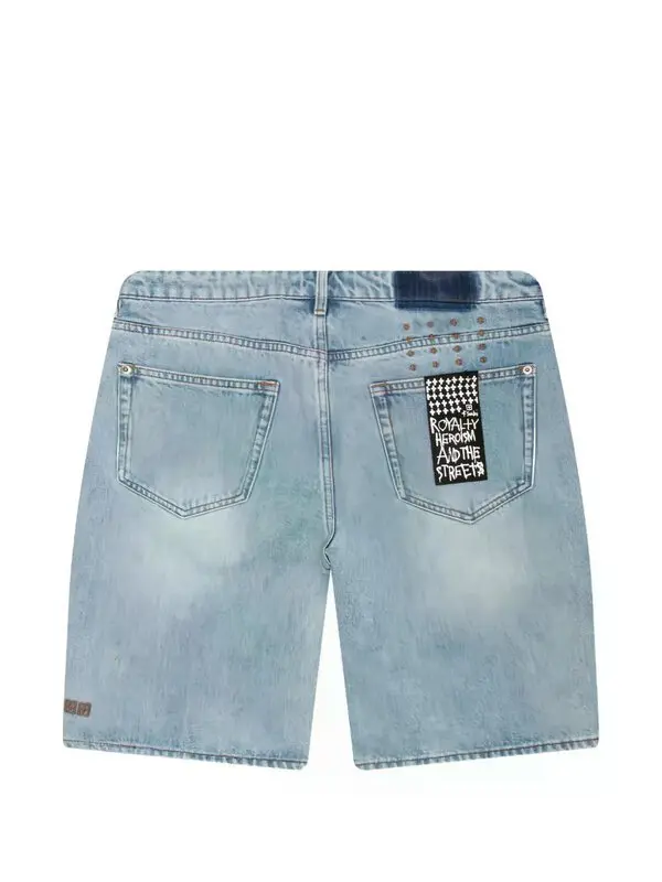 Ksubi Anti K Embroidered Denim Shorts