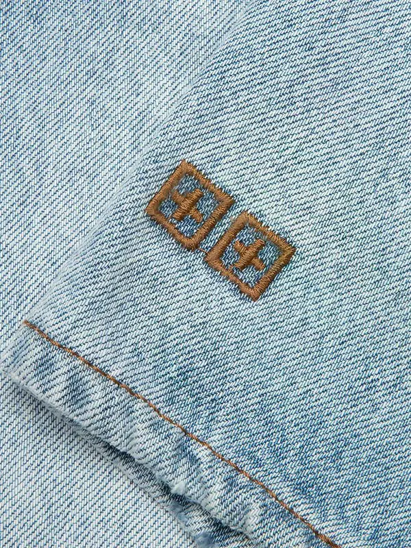 Ksubi Anti K Embroidered Denim Shorts