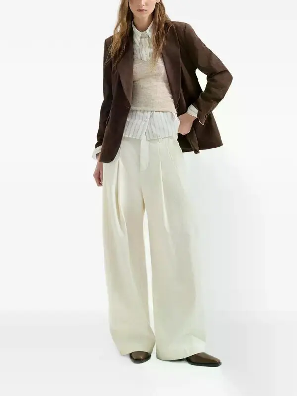 Brunello Cucinelli Silk, Alpaca And Wool Flower-lace Knit Top - Neutrals