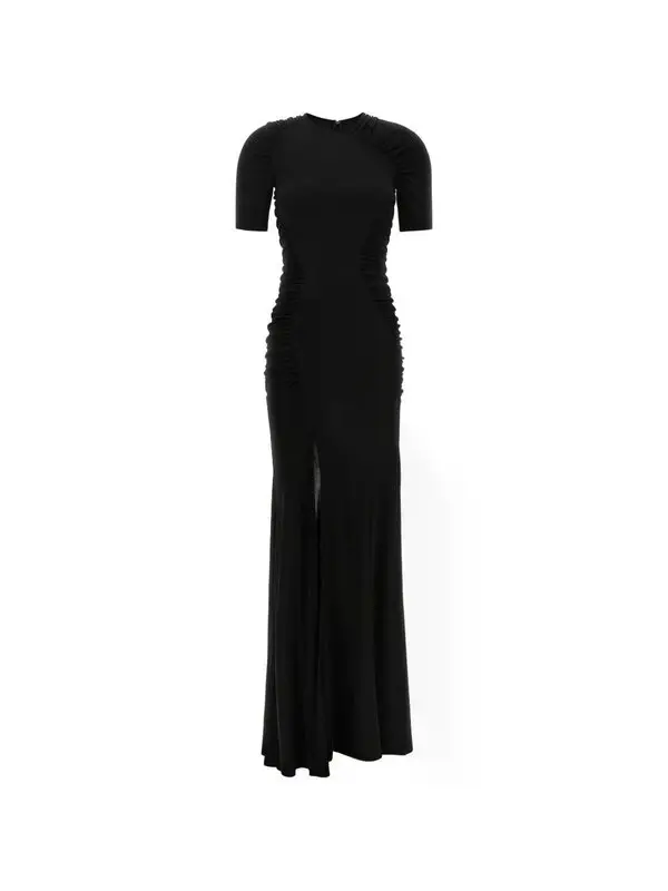 Victoria Beckham Ruched Detail Maxi Dress - Black