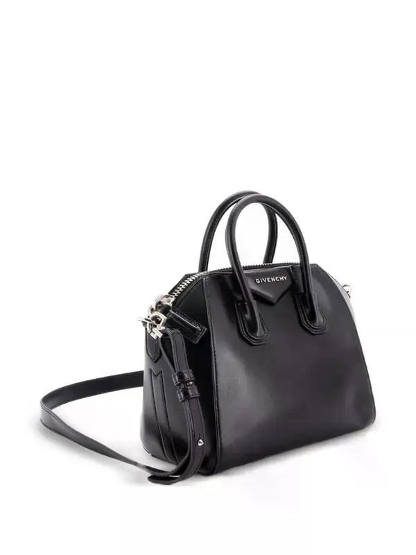 Givenchy Antigona Bag Glazed Leather Mini Satchel - Black