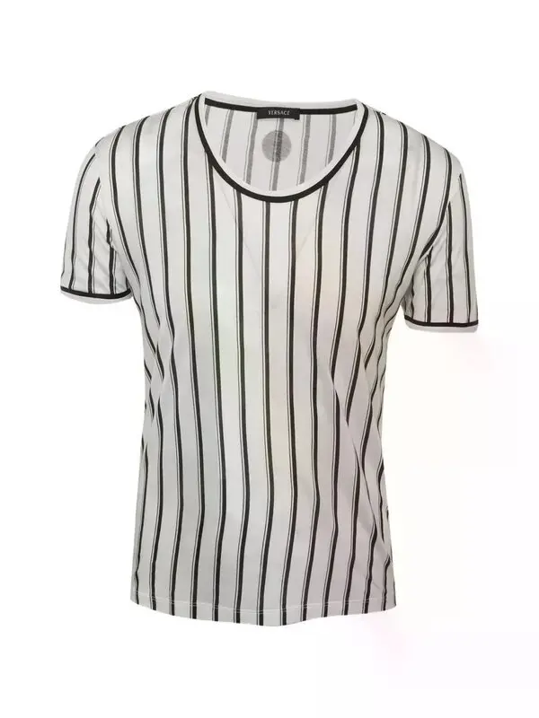 Versace Striped Crew-neck T-shirt