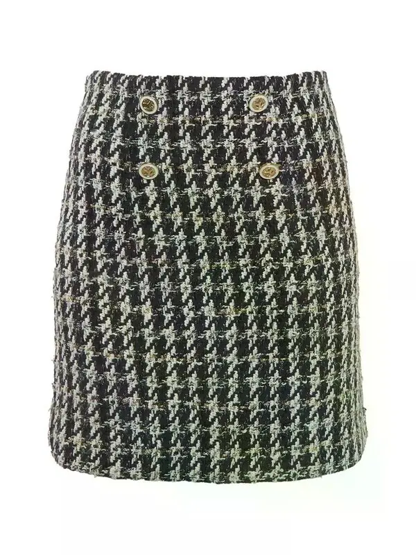 Sandro Tweed Button-detail Mini Skirt