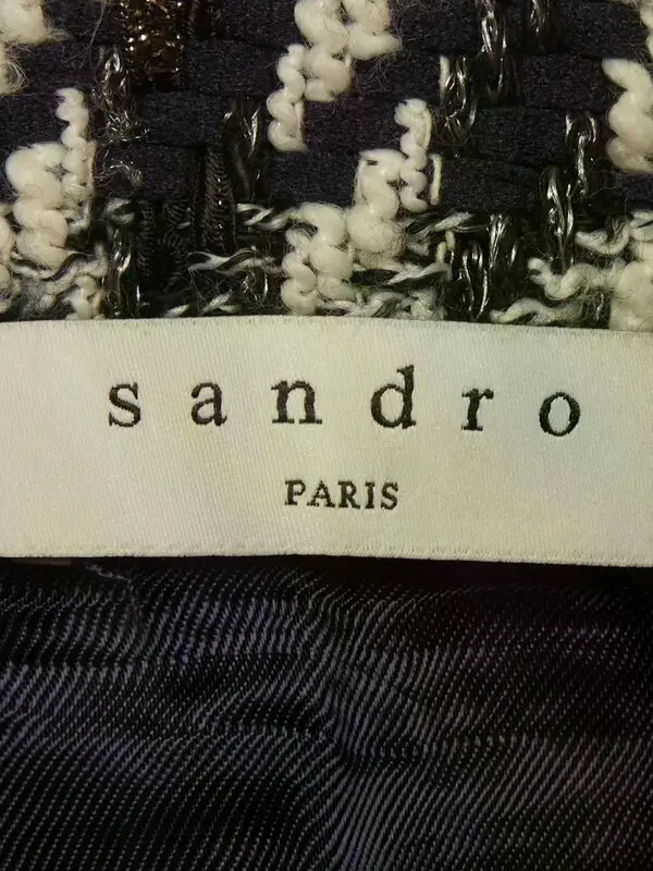 Sandro Tweed Button-detail Mini Skirt