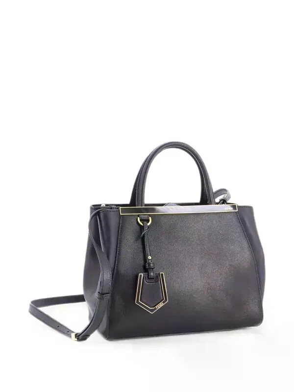 Fendi 2jours Bag Leather Petite Satchel - Black