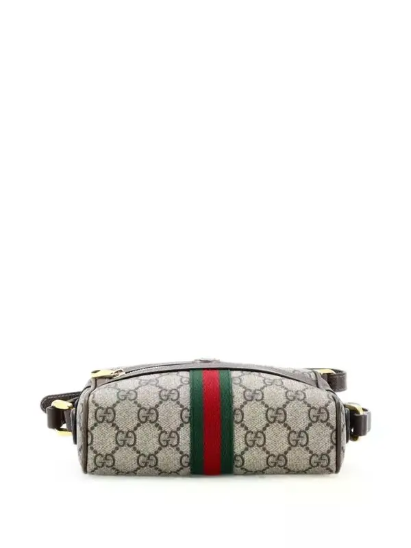 Gucci Ophidia Shoulder Bag Gg Coated Canvas Mini Crossbody Bag - Brown