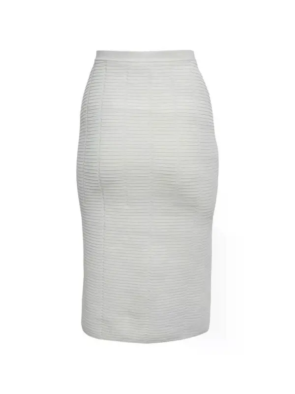 Giorgio Armani Rib-knit Pencil Mini Skirt - Neutrals