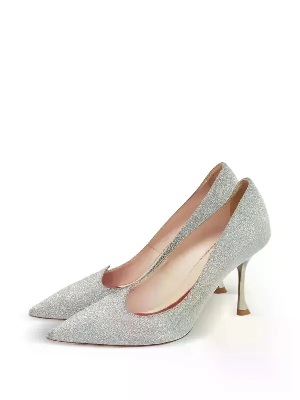 ROGER VIVIER Glitter Heart-shaped Décolleté Pumps
