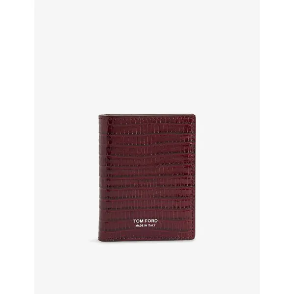 TOM FORD Classic Leather Bifold Wallet - Ruby Red