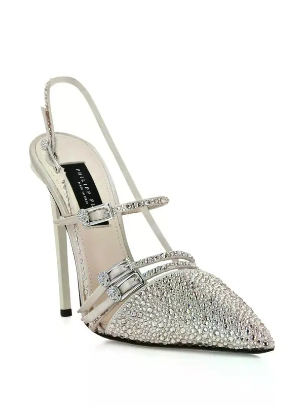 Philipp Plein Embellished Slingback Pumps - Neutrals