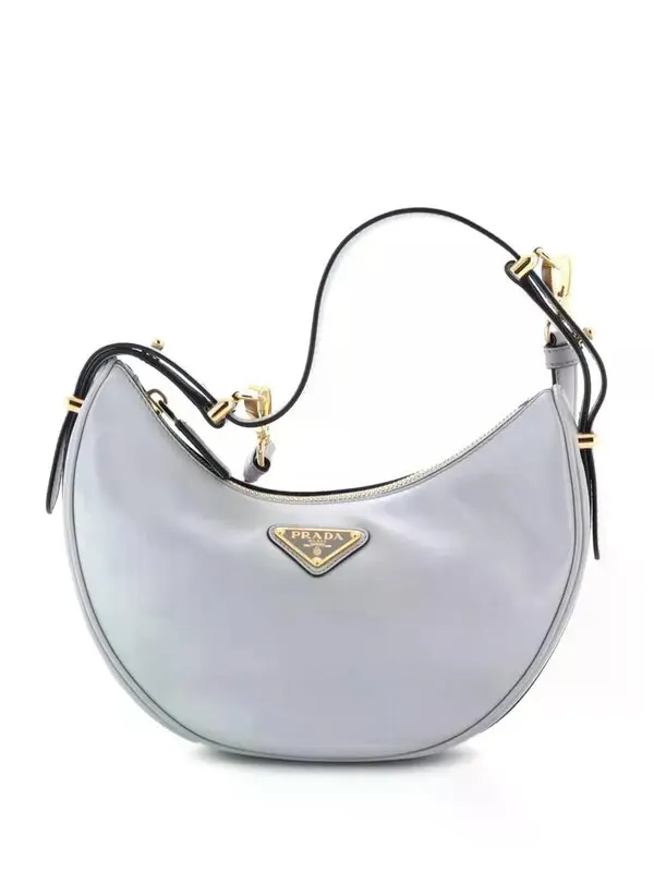 Prada Arque Half Moon Leather Small Hobo Bag