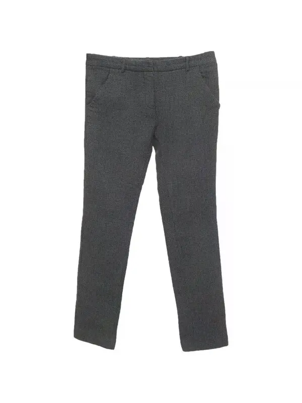 Balenciaga Wool Jacquard Skinny Trousers - Grey