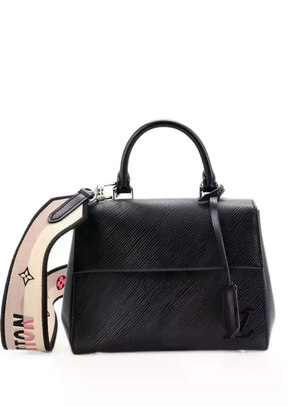 LOUIS VUITTON Cluny Epi Leather Mini Satchel Top Handle Bag - Black