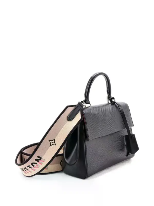 LOUIS VUITTON Cluny Epi Leather Mini Satchel Top Handle Bag - Black