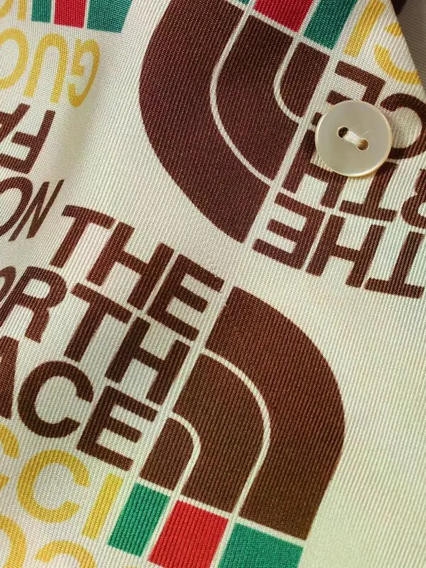 Gucci X The North Face Logo-pattern Silk Shirt