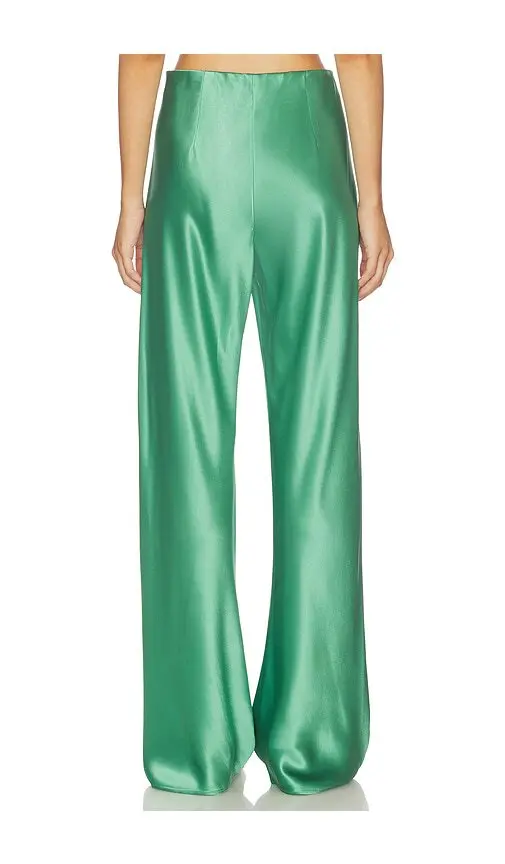 Cami Nyc Bristol Mid Rise Satin Trouser - Green