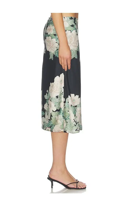 SAU LEE Dara Floral Midi Skirt