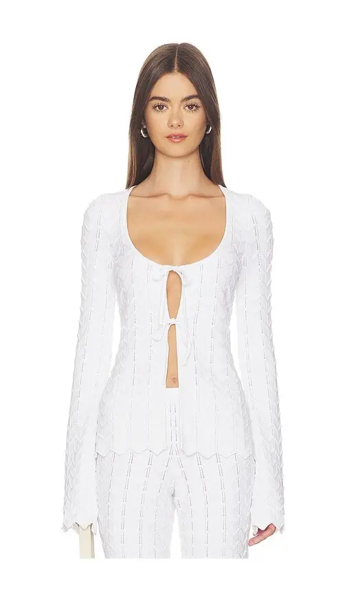 LOVERS AND FRIENDS Polly Tie Front Cardigan In . Also - Ivory
