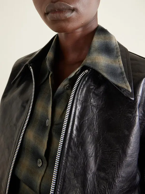 Our Legacy Leather Zip-up Jacket - Black