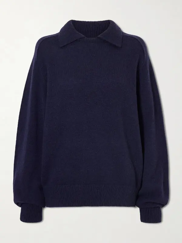 Khaite Jackson Wool And Cashmere Blend Sweater - Blue
