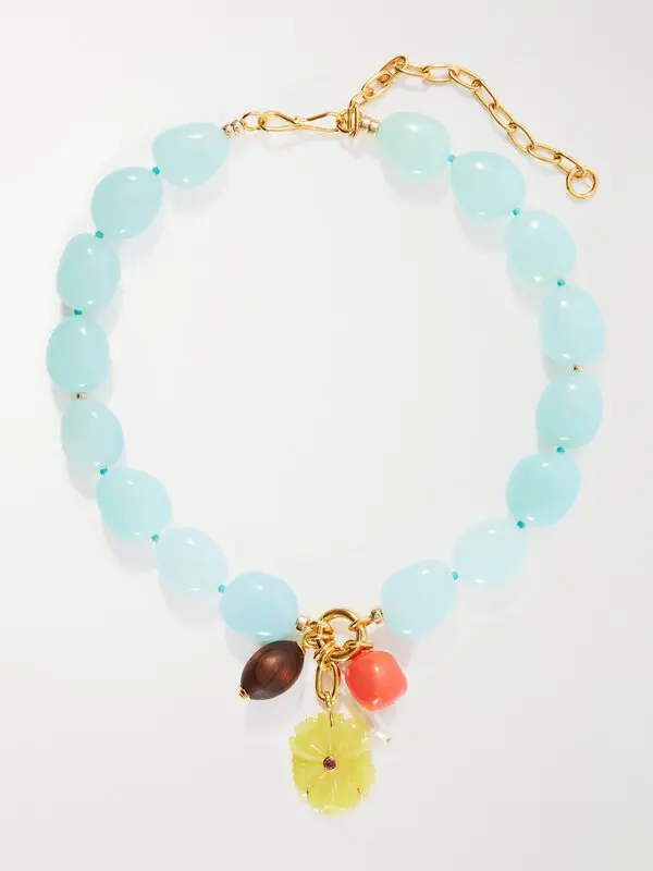 LIZZIE FORTUNATO Cordoba Beaded Charm Necklace - Multi