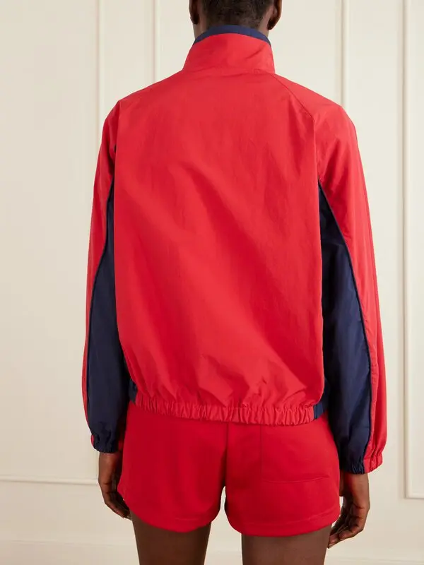 SPORTY & RICH Logo Embroidered Shell Jacket