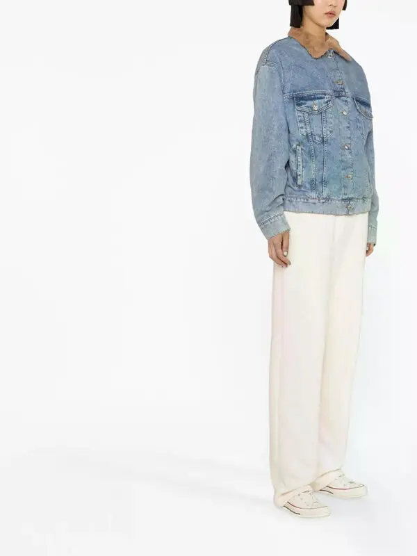 Moschino Shearling-collar Denim Jacket