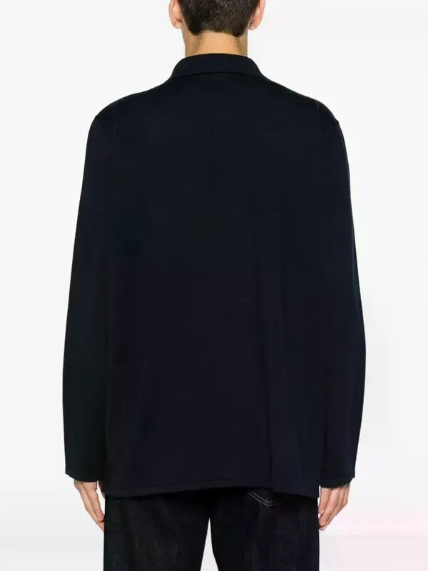 Valentino Garavani Navy Virgin Wool Button-up Cardigan