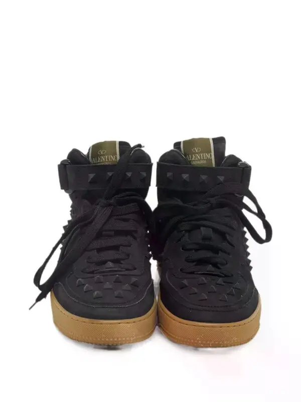Valentino Garavani Rockstud Embellished High Top Sneakers