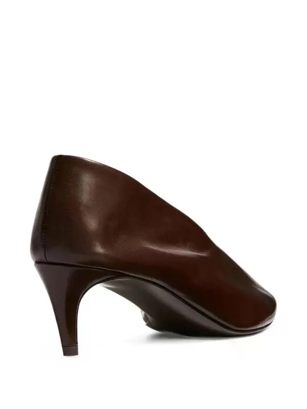 Khaite Miriam Ruched Pointed-toe Pumps - Brown