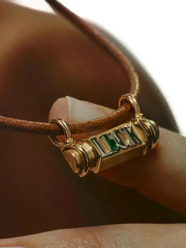 MARIE LICHTENBERG Yellow Diamond And Emerald Locket Necklace