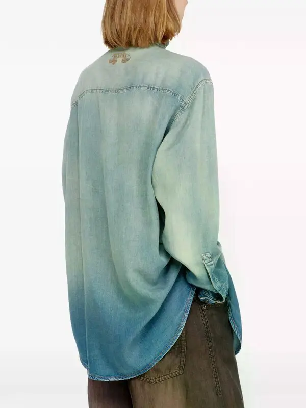 DIESEL® Marbled Fluid Denim Shirt