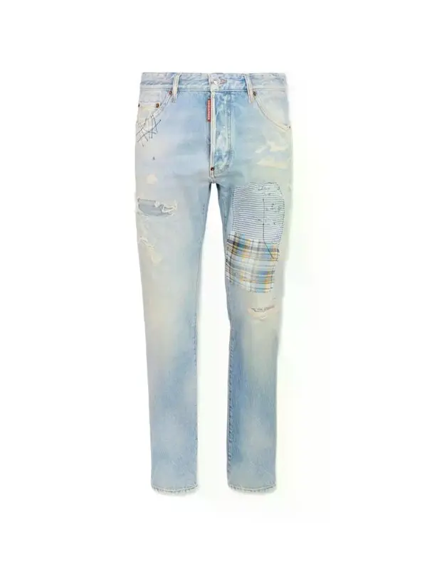 Dsquared2 Patched Superlite Teddy Jeans