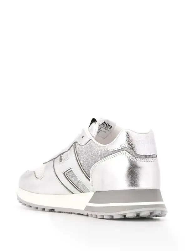Hogan Metallic Ribbed Panel Sneakers