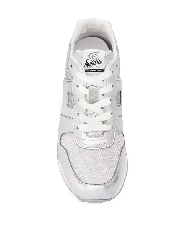 Hogan Metallic Ribbed Panel Sneakers