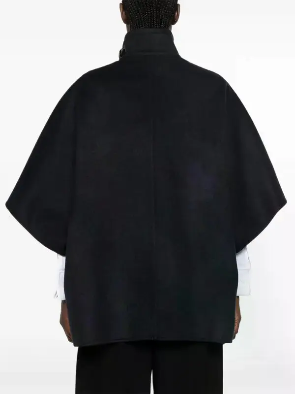 Max Mara Derrik Buckle-detail High-neck Cape - Blue