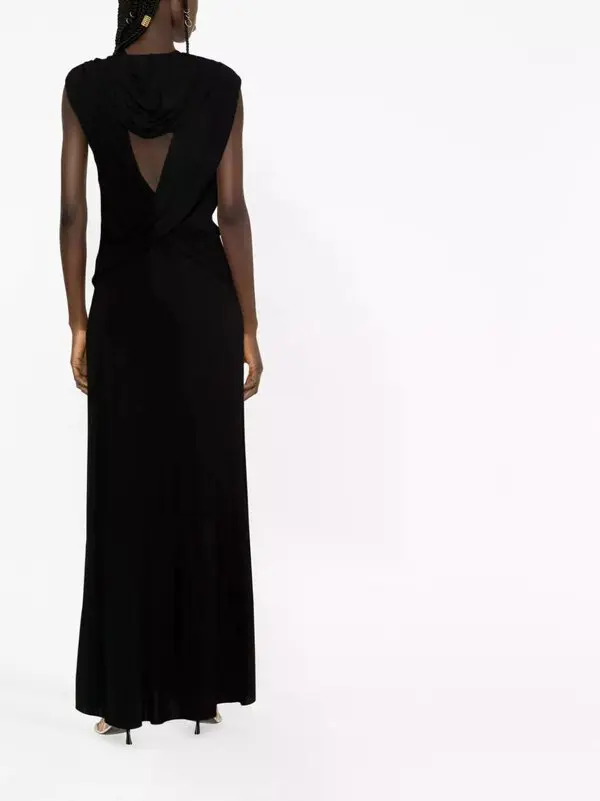 Alberta Ferretti Sleeveless V-neck Maxi Dress - Black