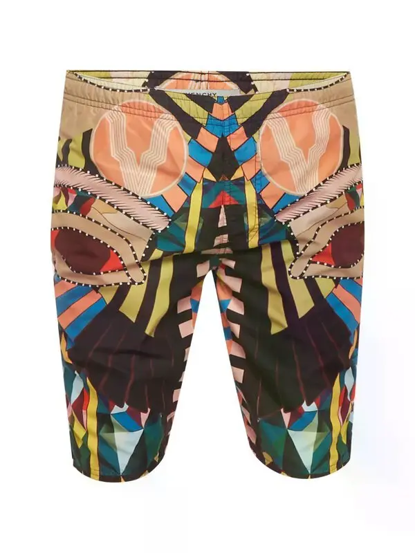 Givenchy Abstract Print Swim Shorts - Black