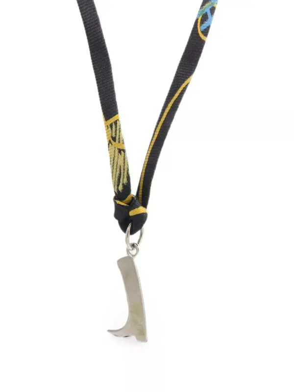 Hermès Silk Twill Boot Charm Necklace