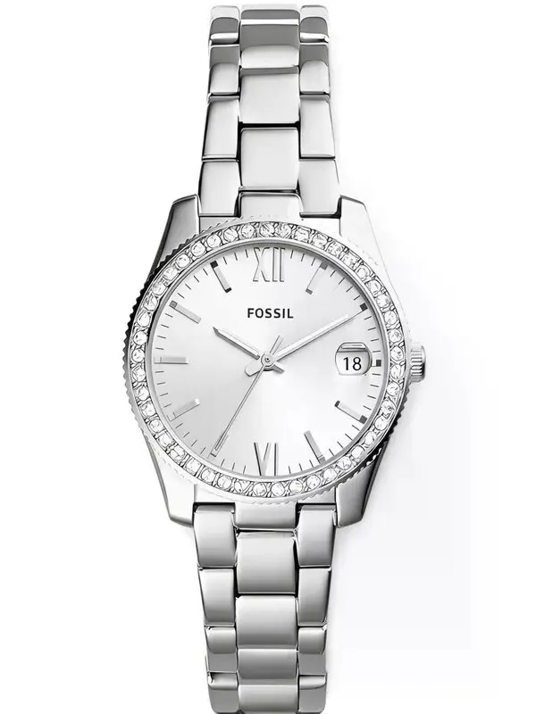 Fossil Scarlette Crystal-embellished Watch - Silver