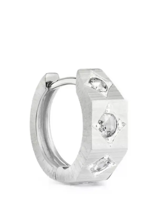 MARIE LICHTENBERG Small Ecrou Coco Diamond Earring - Silver