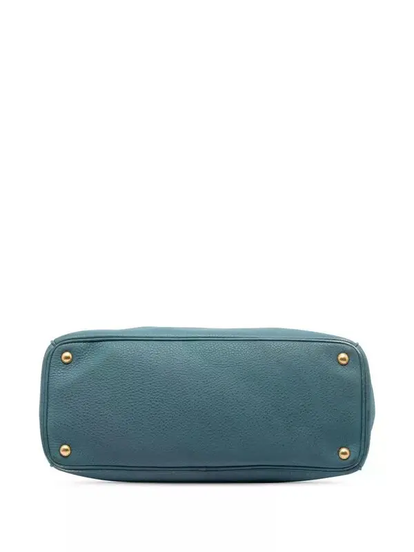 Prada Vitello Daino Open Convertible Tote Satchel
