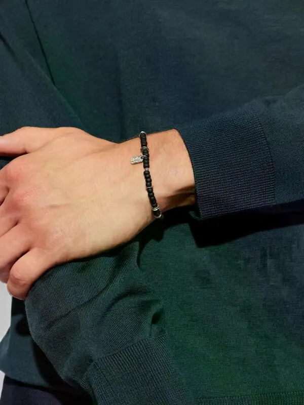 Paul Smith Beaded Logo Plaque Bracelet