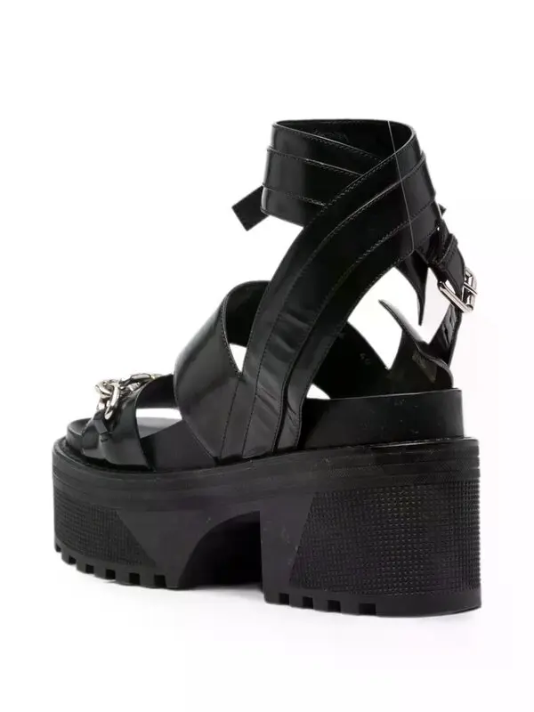 LOUIS VUITTON 2000s Chain-link Platform Sandals
