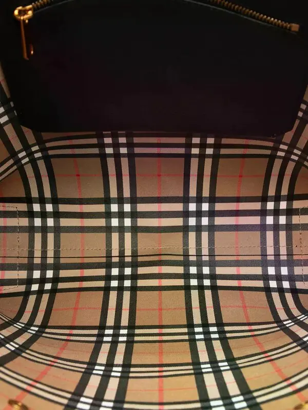 Burberry Large Embossed Leather Crest Tote Bag