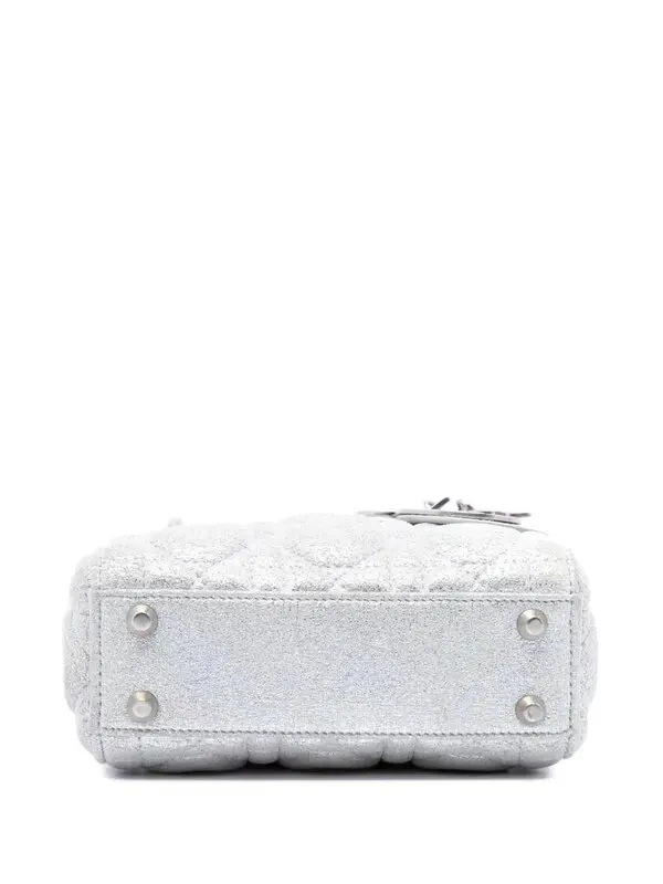 Dior Micro Metallic Calfskin Cannage Lady Satchel