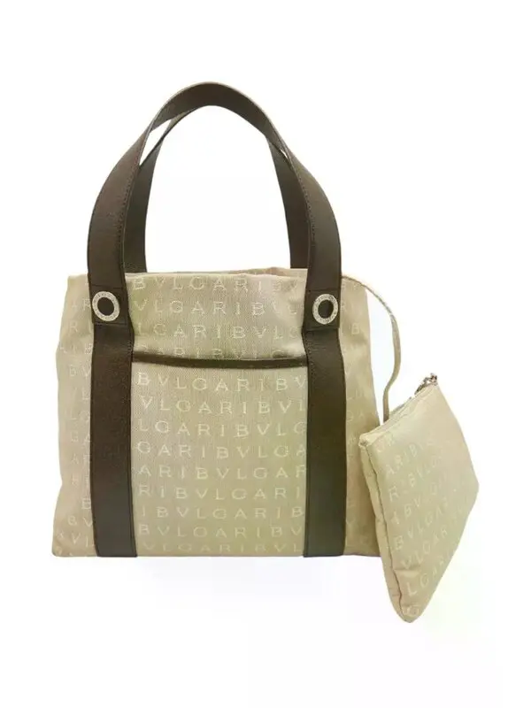 BVLGARI Canvas Logomania Tote Bag - Neutrals