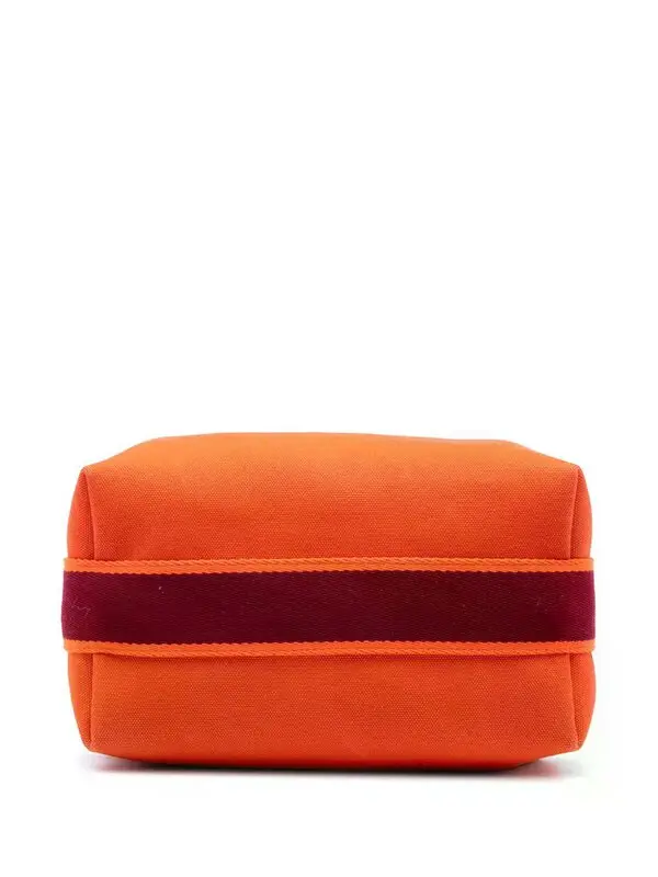 Hermès Small Toile Bride A Brac Case Vanity Bag - Orange