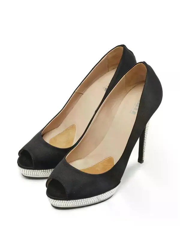 LE SILLA Embellished Peep-toe Pumps