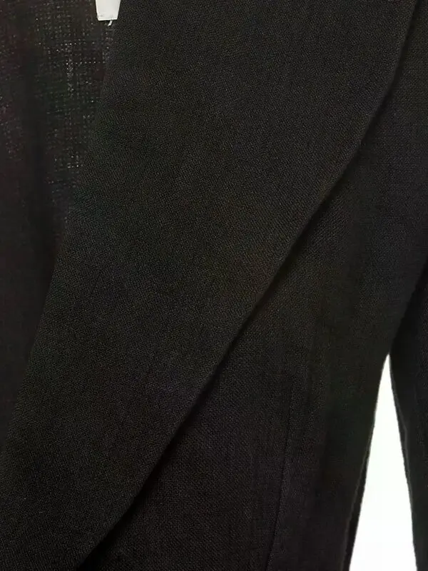 LANVIN Single-breasted Linen Blazer With Embellished Cuffs
